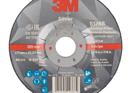 Disco Rebarbar SILVER (CubitronII) - 125 x 7 - 51748 3M | GlobalSilva